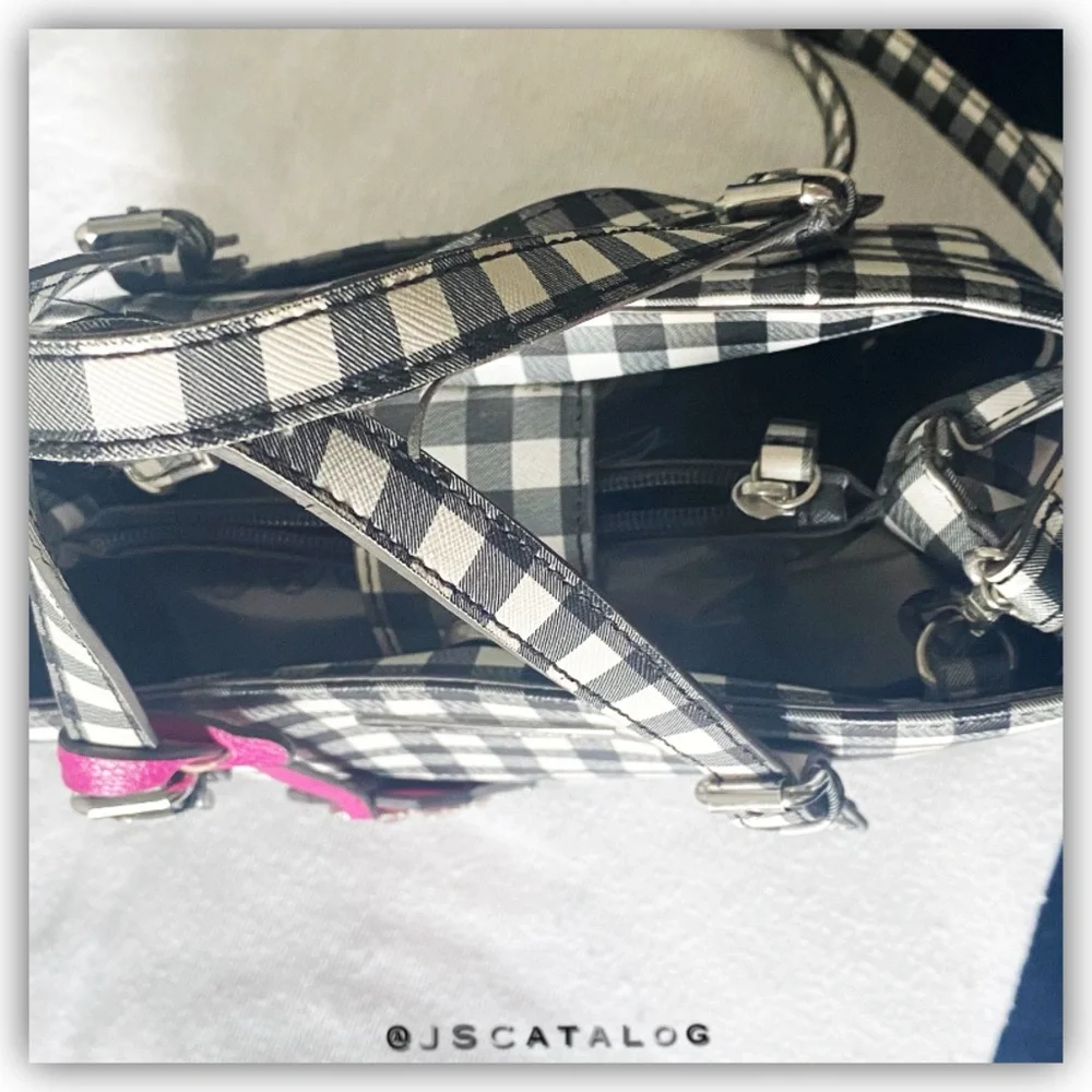 Liz Claiborne | Bags | Liz Claiborne Black And White Checkered Shoulder ...